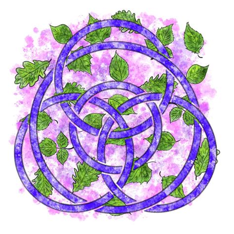 Illustration Of Celtic Knot In Pencil And Watercolor Stock Illustration