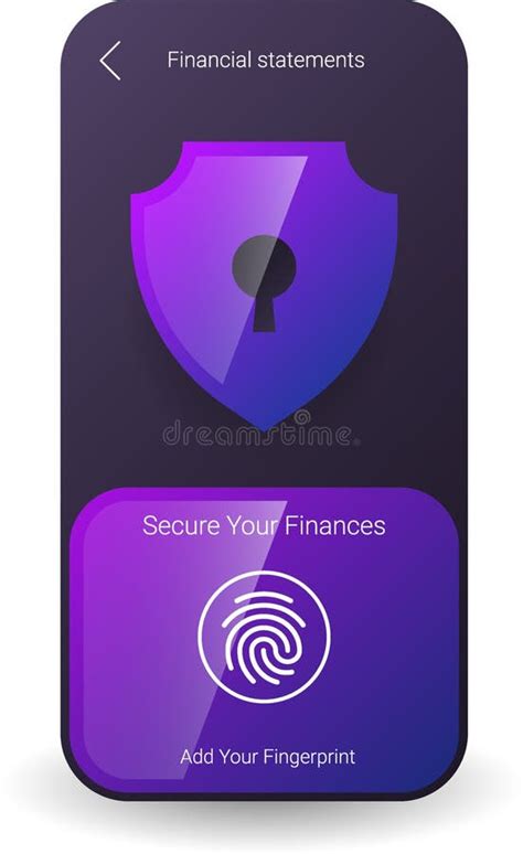 Secure Mobile App Interface With Fingerprint Authentication And Shield