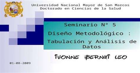 Universidad Nacional Mayor De San Marcos Doctorado En Ciencias De La