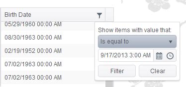 Kendo Grid Date Filter Stack Overflow