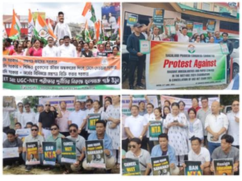 Congress Stages Protest In Northeast Against Neet And Ugc Net Exams