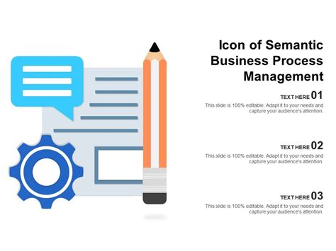 icon of semantic business process management powerpoint slides
