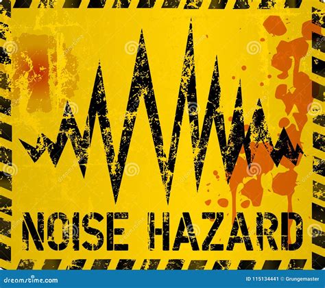 Noise Warning Sign Grungy Style Stock Vector Illustration Of Loud Mute