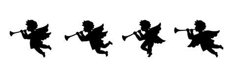 천사 세트입니다 나팔을 부는 전령 천사 날개를 가진 천사 벡터 일러스트 레이 션입니다 거룹에 대한 스톡 벡터 아트 및 기타 이미지 Istock