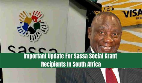Important Update For Sassa Social Grant Recipients In South Africa
