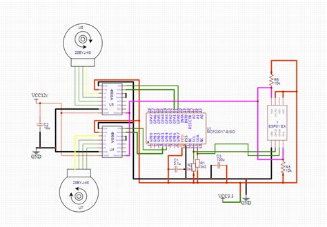 esp01 expansion using mcp23017 on breadboard only works if touched