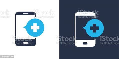 의료 아이콘입니다 단색 아이콘 벡터 그림입니다 웹 사이트 디자인 로고 앱 템플릿 Ui 등 전화 사용에 대한 스톡 벡터 아트 및