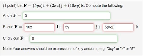 Solved 5yz I2xzj10xy K Compute The Following 1