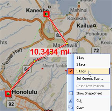 Map Distance Dimension Line Visio Guy
