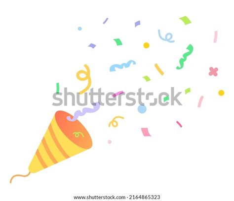 귀여운 파티 Popper 그림 세트 색종이 스톡 벡터로열티 프리 2164865323 Shutterstock