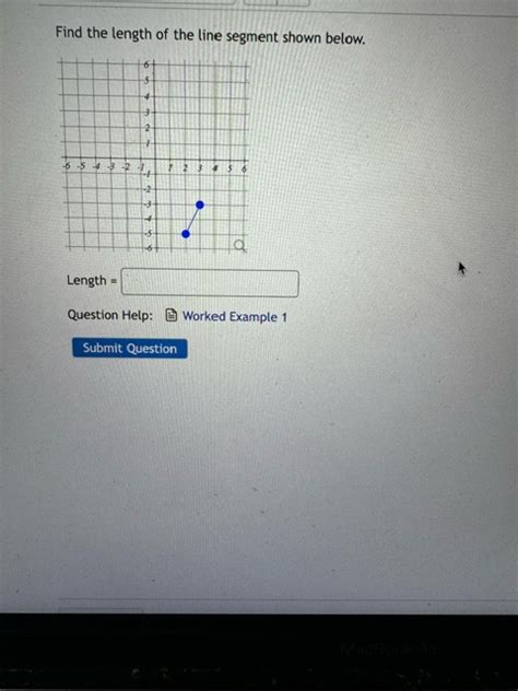 Solved Find The Length Of The Line Segment Shown Chegg