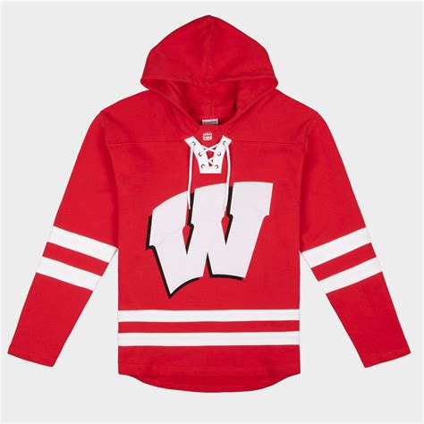 Wisconsin Logo Hockey Rinkside Hoodie Homefield