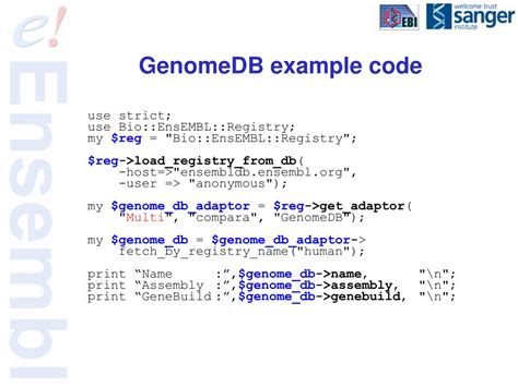 Ppt Ensembl Compara Perl Api Powerpoint Presentation Free Download