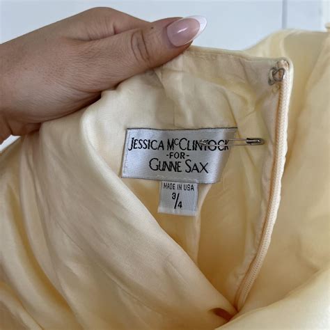 VINTAGE GUNNE SAX Jessica McClintock Buttery Yellow Depop