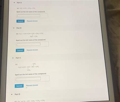 solved part a a hc ch ch ch3 spell out the full name of