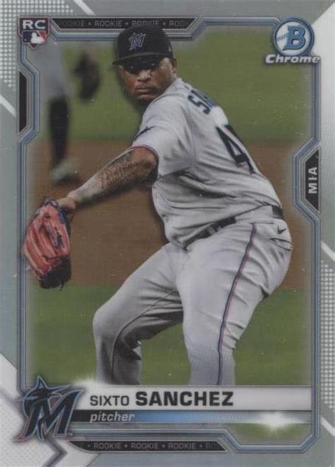 2021 Bowman Chrome Sp Rookie Image Variation 78 Sixto Sanchez Rc