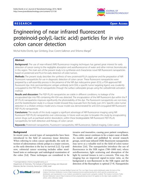 Pdf Engineering Of Near Infrared Fluorescent Proteinoid Polyl Lactic