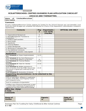 Example Of Ecd Business Plan Doc Template PdfFiller