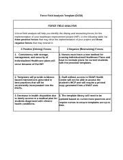 Force Field Analysis Docx Force Field Analysis Template D158 FORCE