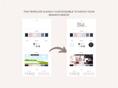 Canva Brand Kit Template Branding Kit Brand Board Template Etsy