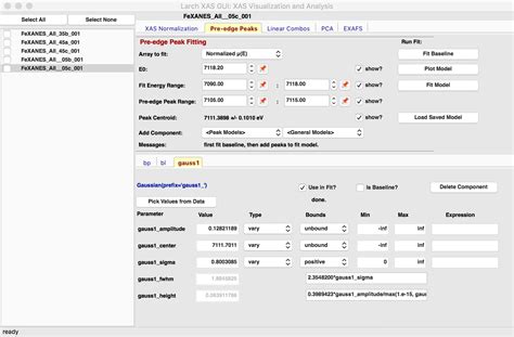 5 5 Pre Edge Peak Fitting — Xraylarch 2024 12 0 Documentation