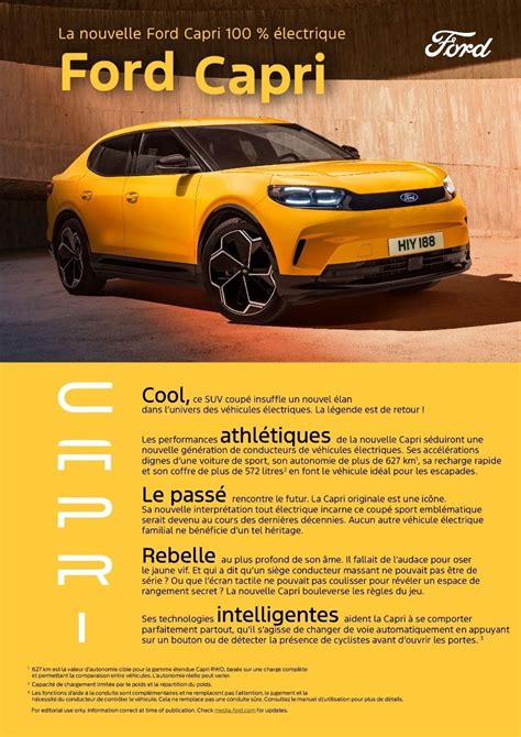 La Nouvelle Ford Capri 100 électrique France Français Ford Media