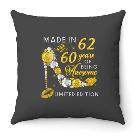 Made In 1962 Limited Edition 60 Years Of Being Awesome Jewelry Gold