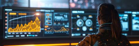 A High Tech Dashboard Displaying Real Time Data On Esg Metrics Stock