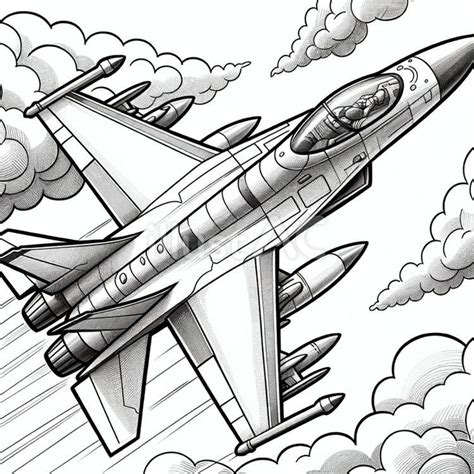 免费矢量 戰鬥機著色書