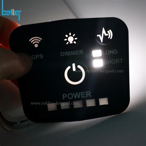 Custom Backlit Rubber Button Cover Illuminated Keypad