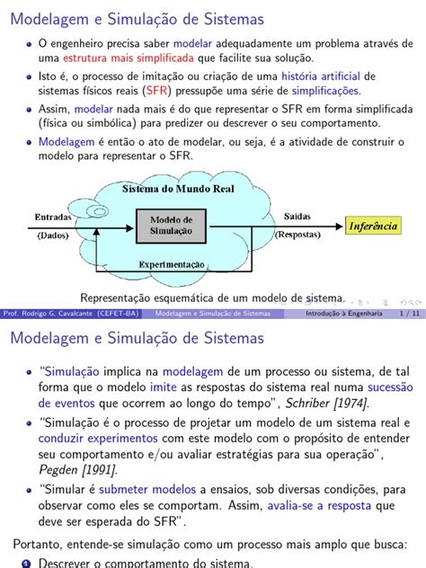 Capítulo V E Vi Modelagem E Simulação De Sistemas Pdf Simulação De