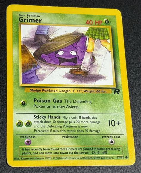 Grimer 5782 Team Rocket Set Pokemon Card Raw Comics Uk Limited