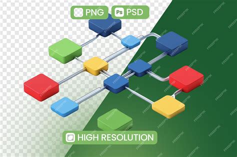 Colorful Blocks Connect With Lines Creating A Network Visualization Or