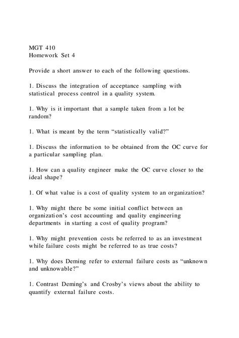 Mgt 410homework Set 4provide A Short Answer To Each Of The F Docx