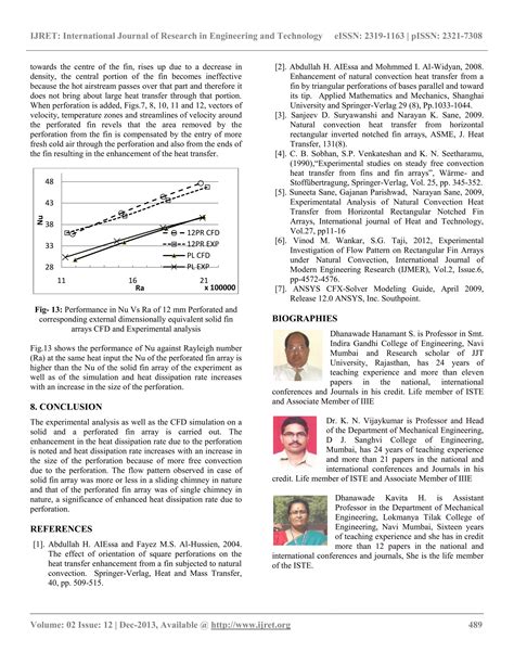 Natural Convection Heat Transfer Flow Visualization Of Perforated Fin Arrays By Cfd Simulation