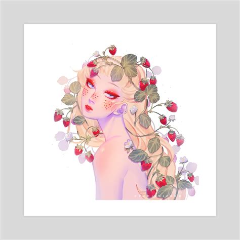 Strawberry An Art Print By Ozumiiwizard Inprnt