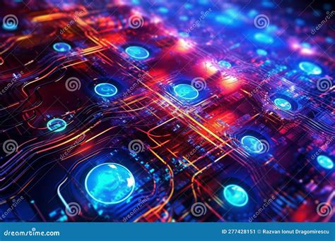 Futuristic Tech Background With Glowing Bioluminescent Elements