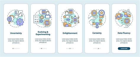 Premium Vector Ict Literacy Levels Onboarding Mobile App Screen