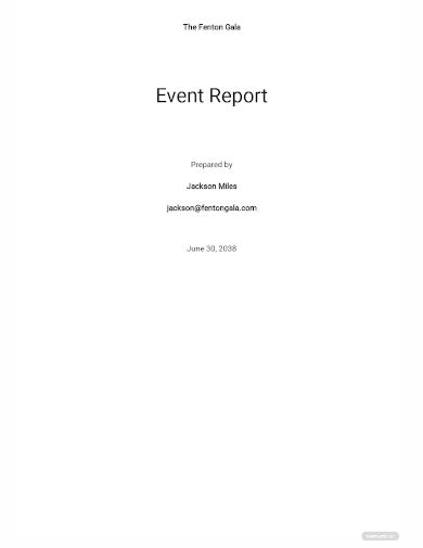 Free Event Report Templates Word PDF Docs Pages