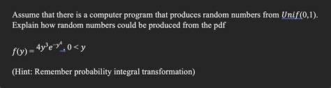 Solved Assume That There Is A Computer Program That Produces Chegg