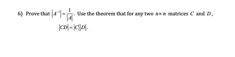 Solved 6 Prove That ∣∣a−1∣∣∣a∣1 Use The Theorem That For
