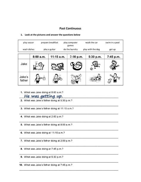 Past Continuous Practice Online Worksheet Teacher Planning Teacher