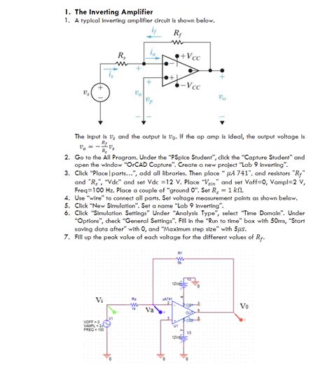 Solved The Inverting Amplifier A Typical Inverting Chegg Com