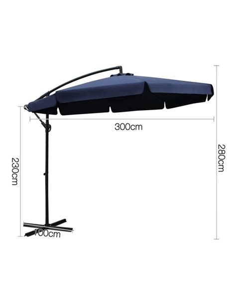 Instahut 3m Outdoor Umbrella Navy Myer