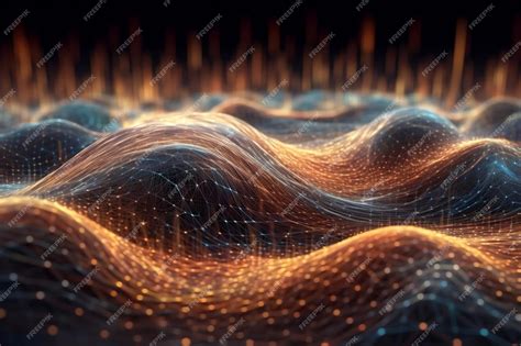 Premium Ai Image Interlaced String Field A Big Data Concept Generative Ai