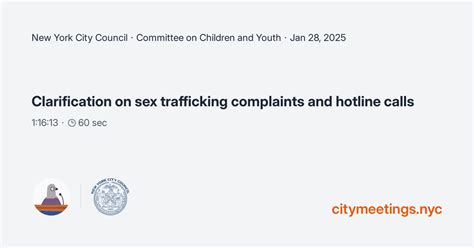 Clarification On Sex Trafficking Complaints And Hotline Calls