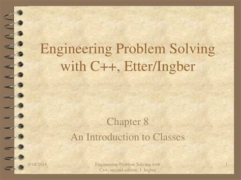 Ppt Engineering Problem Solving With C Etteringber Powerpoint