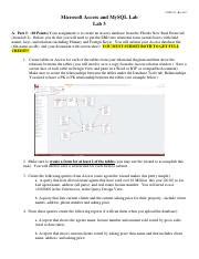 Lab 3 Access Mysql Project Rev 8 2017 Pdf COP3703 Rev 8 17