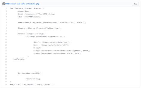 Using Domdocument To Add Data Attributes To Images In Wordpress