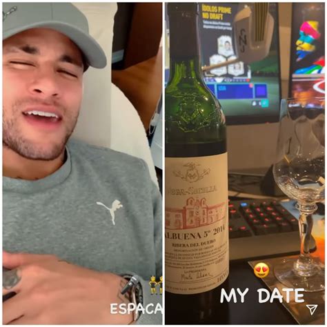 Neymar canta canções românticas e brinca garrafa de vinho Meu date Quem QUEM News